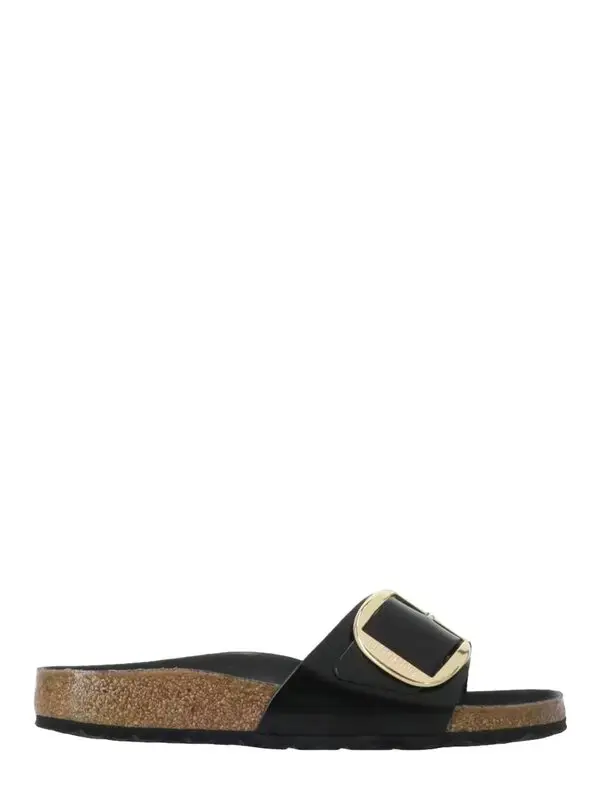 BIRKENSTOCK Madrid Big Buckle Flat Sandals - Black