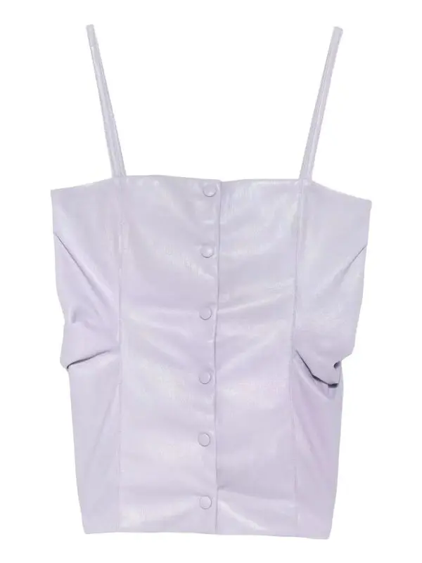 Erika Cavallini Button Strap Blouse - Purple