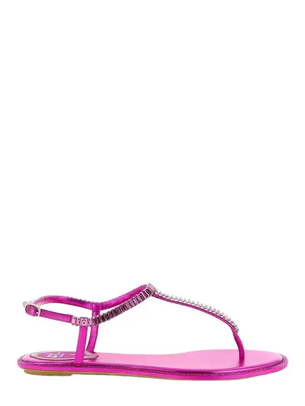 Rene Caovilla Diana Open-toe Leather Sandals - Pink