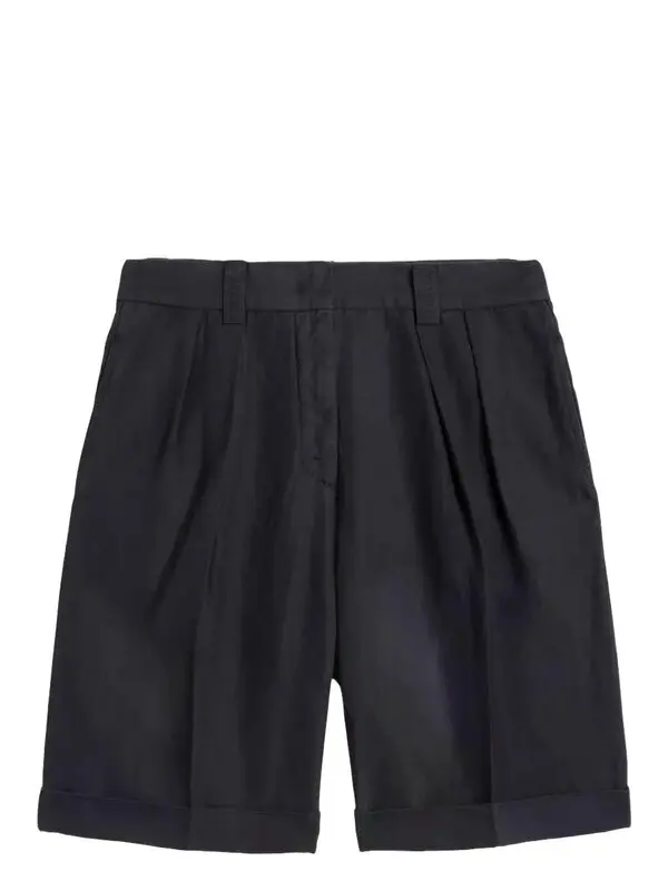 Aspesi Pleated Turn-up Shorts - Blue