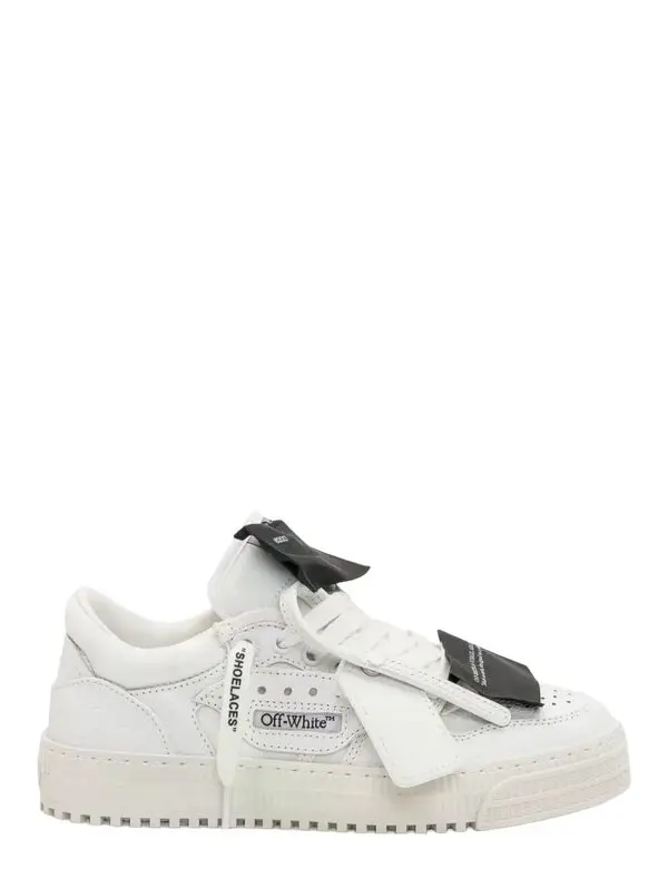 Off-White Label Detail Sneakers - White