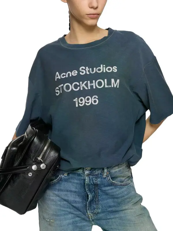 Acne Studios Logo-print T-shirt - Blue