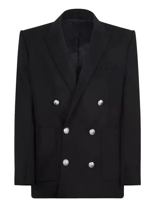 Balmain Double-breasted Blazer - Black