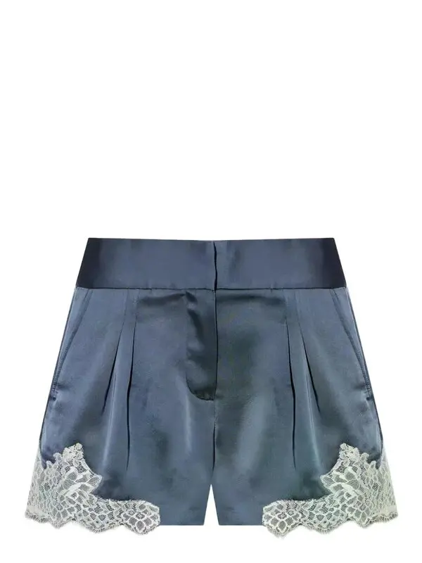 IRO PARIS Nyna Lace-trim Shorts - Blue
