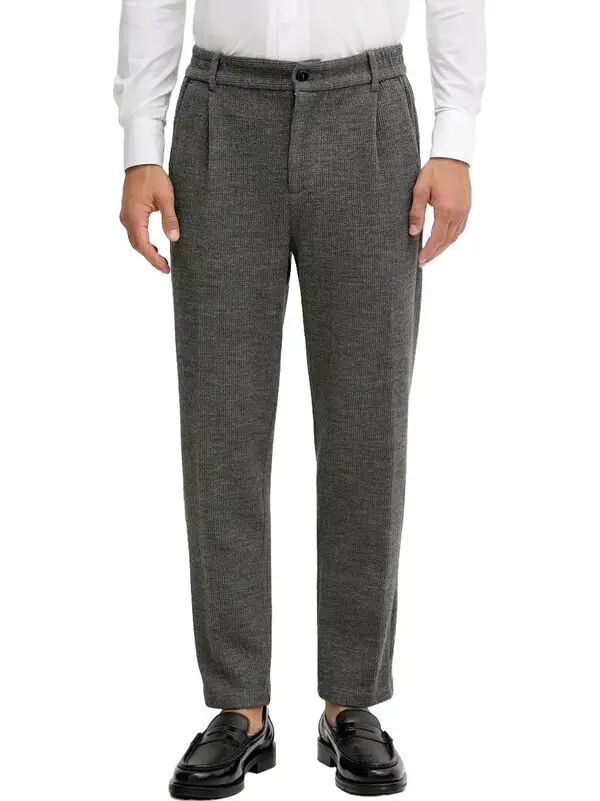 MOS MOSH Baldo Pleated Trousers - Grey