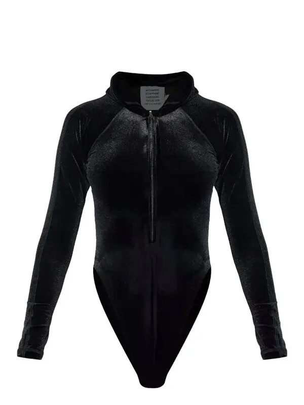 Vetements Zip-fastening Hooded Bodysuit - Black