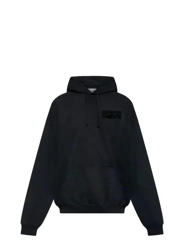 Vetements Long-sleeve Logo-patch Hoodie - Black