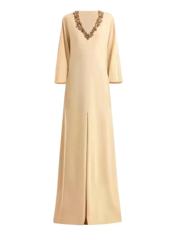 GEMY MAALOUF Bead-embellished Kaftan - Neutrals