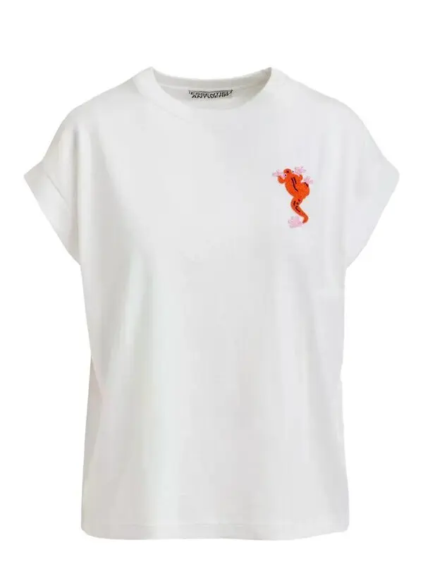 Essentiel Antwerp Bead-embellished Frog T-shirt - White