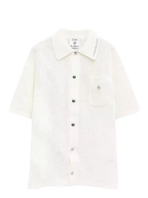 Casablanca Knit Short-sleeve Shirt - Neutrals