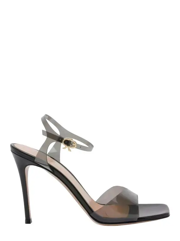 GIANVITO ROSSI Square-toe Heeled Sandals - Grey