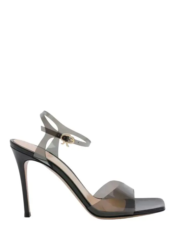 GIANVITO ROSSI Square-toe Heeled Sandals - Grey