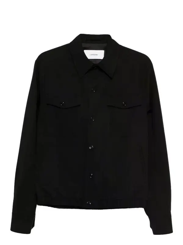 LARDINI Buttoned Pocket Jacket - Black