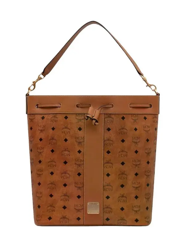 Mcm Dessau Bucket Bag - Brown