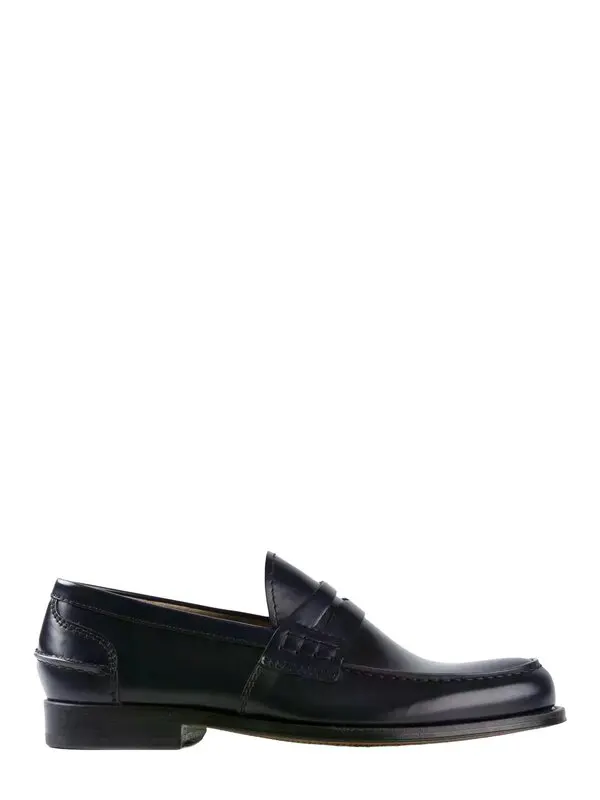 GREEN GEORGE Classic Penny Loafers - Black