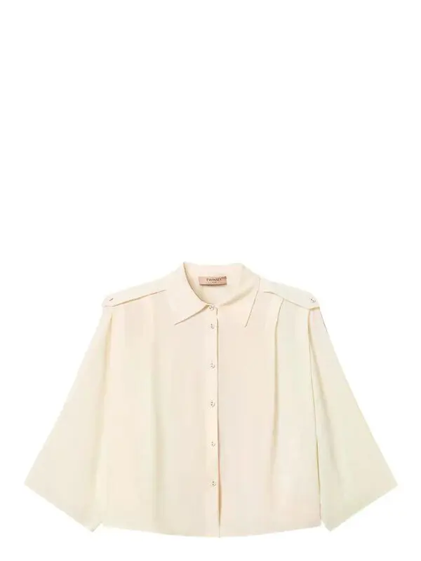 TWINSET Crop Shirt - Neutrals