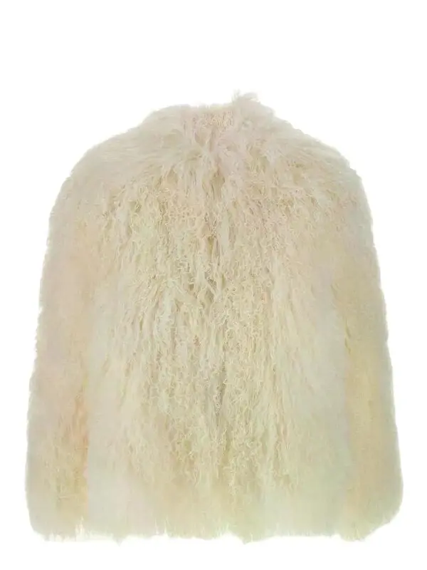 THE TOUCH Marina Long Lamb-fur Jacket - White
