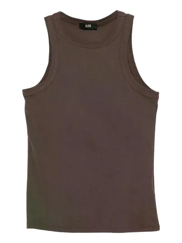 ELEH Ribbed Tank Top - Brown