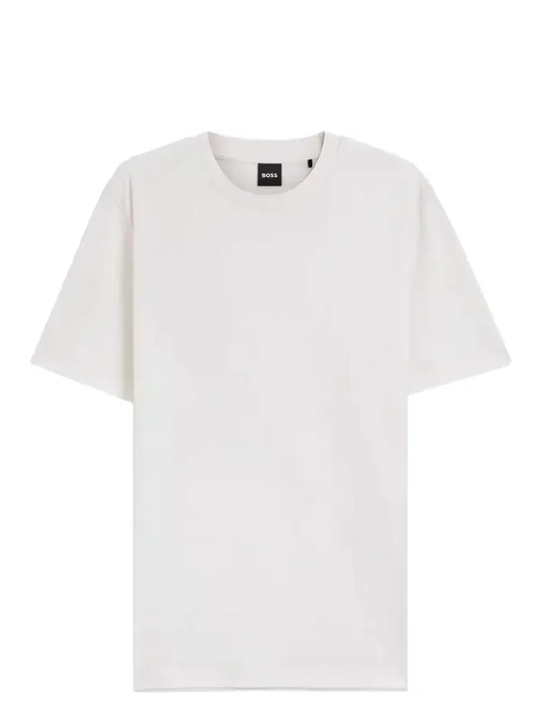 BOSS Bubble-structure T-shirt In Cotton - Neutrals
