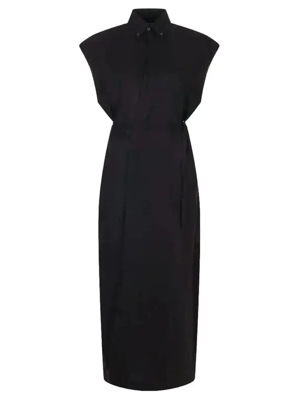 Fabiana Filippi Tie-waist Midi Dress - Black