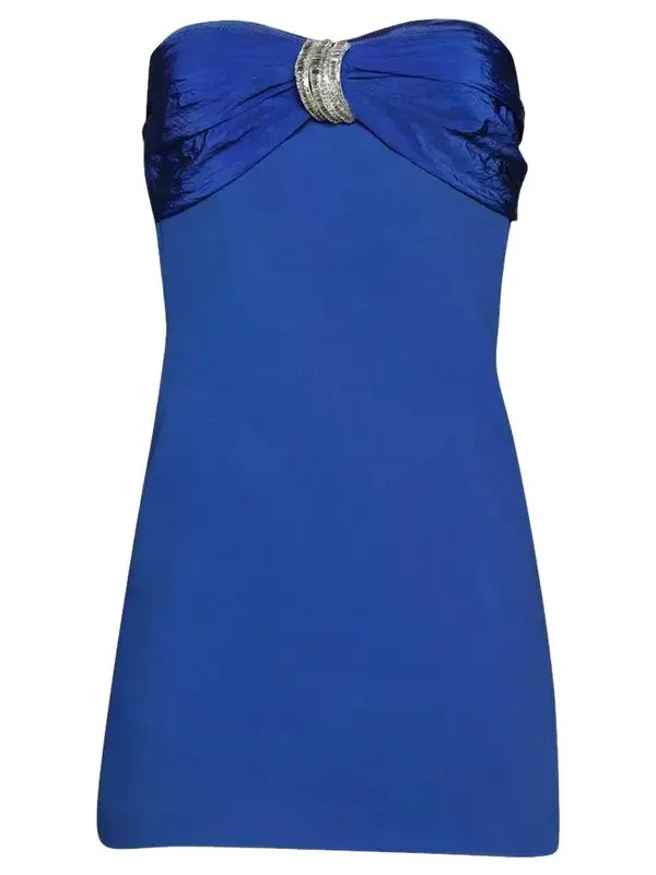 David Koma Crystal-embellished Mini Dress - Blue