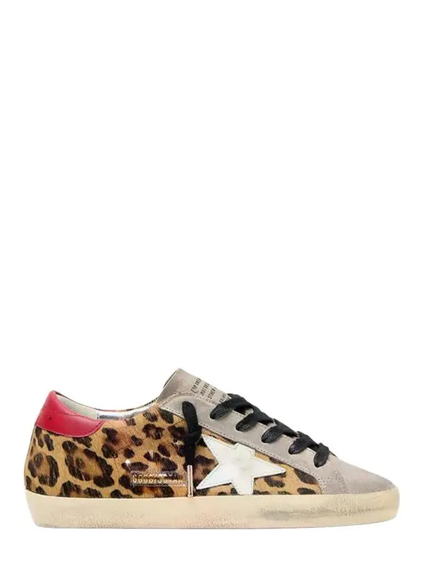 GOLDEN GOOSE Super-star Leopard-print Sneakers - Brown
