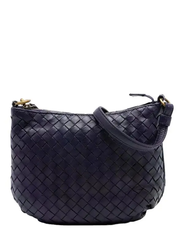Bottega Veneta 2008 Nappa Intrecciato Crossbody Bag - Purple