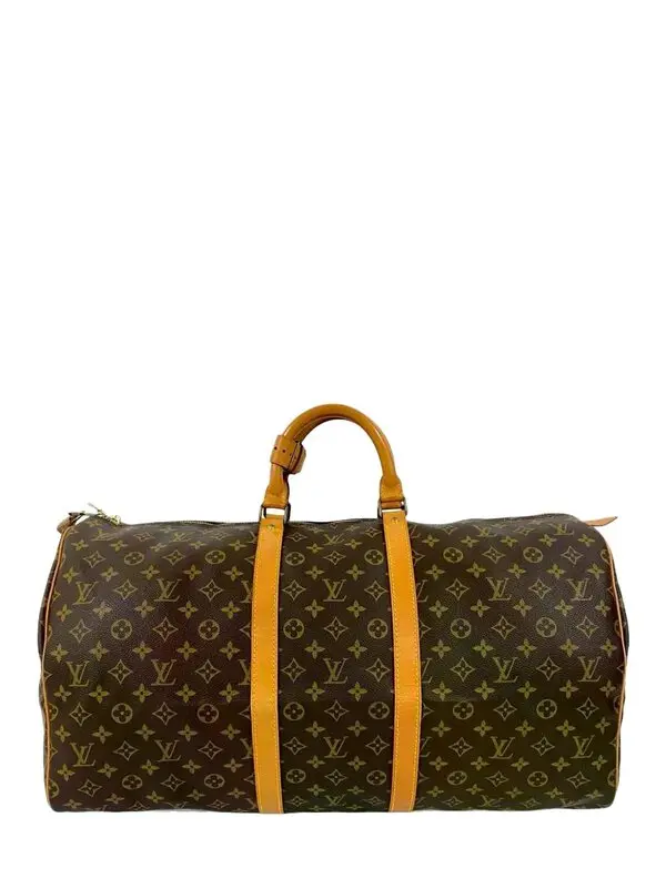LOUIS VUITTON 1984 Monogram Keepall 55 Travel Bag - Brown