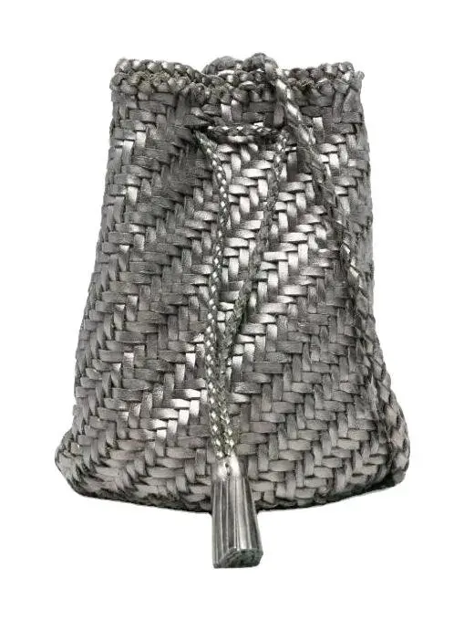 Dragon Diffusion Pompom Double Jump Cross Body Bag - Silver