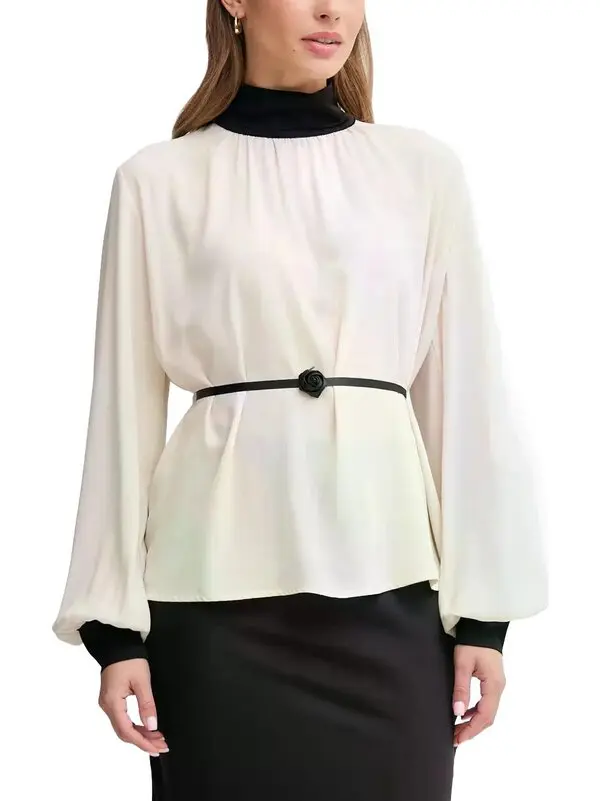 GAUDI Roll Neck Blouse - Neutrals