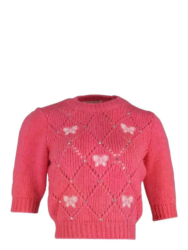 Alessandra Rich Embellished Sweater - Pink