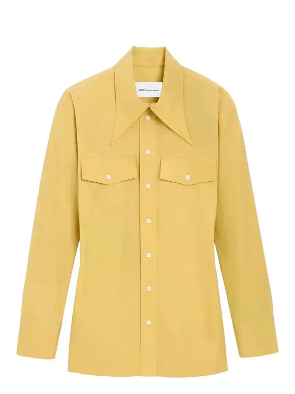 Ami Long Sleeve Pocket Shirt - Yellow
