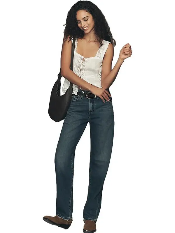 LEVI'S Cotton Easy Dad High-rise Wide-leg Jeans - Free Lunch