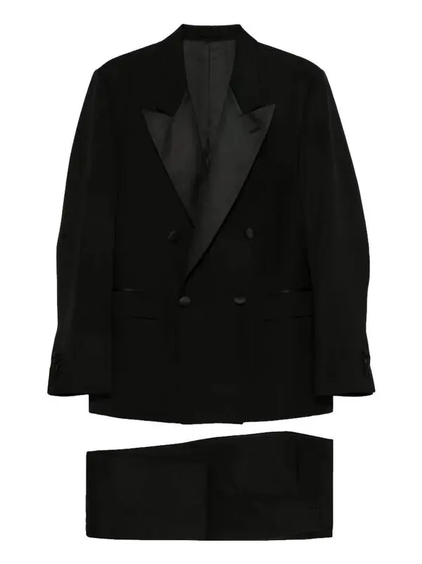 LARDINI Shawl-lapel Suit - Black
