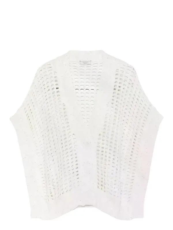 Peserico Sequin-embellished Vest - White