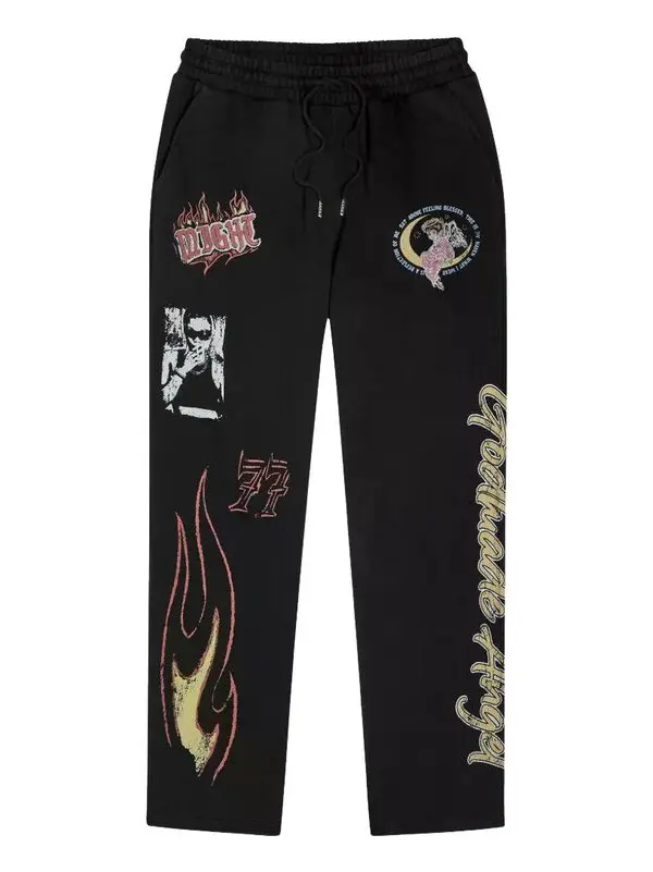 GODMADE Angel Graphic-print Track Pants - Black