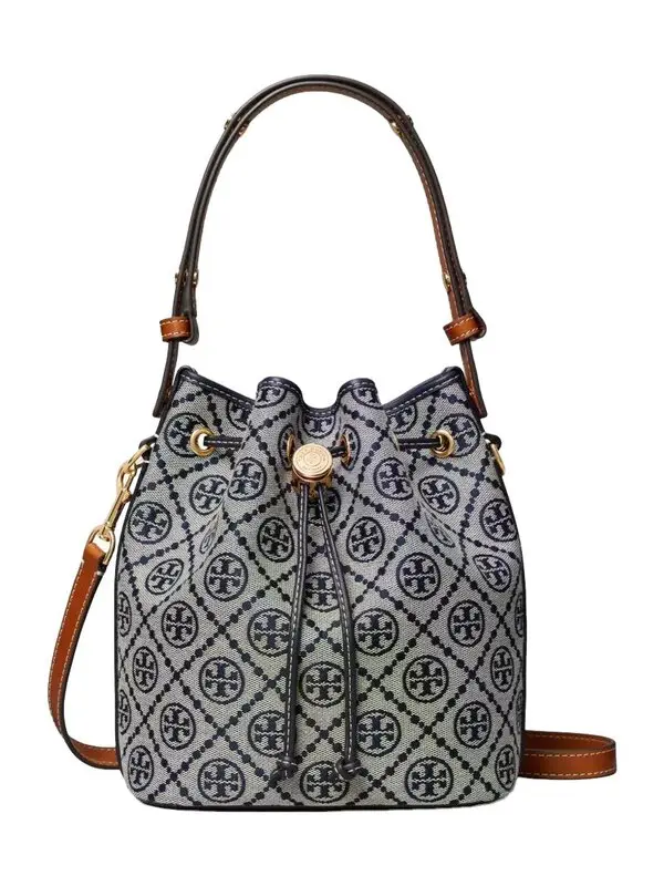 Tory Burch Monogram Bucket Bag - Blue