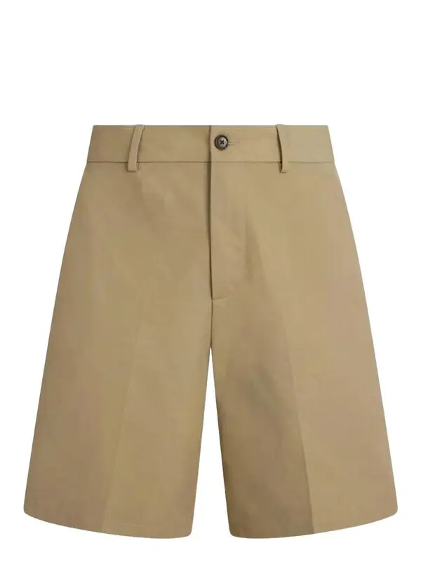 Bally Button Cotton Shorts - Neutrals