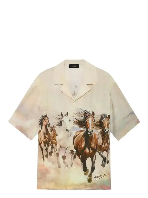 Amiri Horse-print Shirt - Neutrals