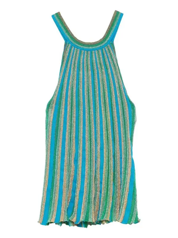 CIRCUS HOTEL Striped Sleeveless Top - Blue
