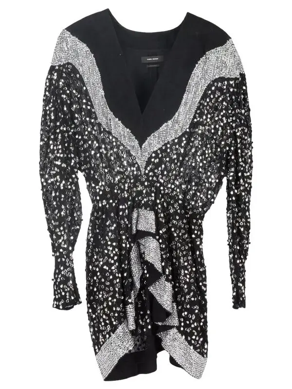 ISABEL MARANT VINTAGE Caldes Sequined Mini Dress - Black
