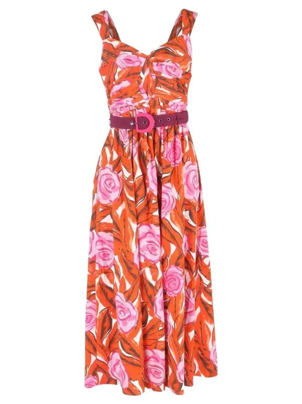 Diane Von Furstenberg Elisa Floral-print Midi Dress - Orange