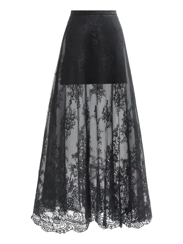 GEMY MAALOUF Lace Skirt - Black
