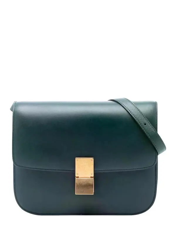 Celine 2018 Classic Box Medium Crossbody Bag - Green