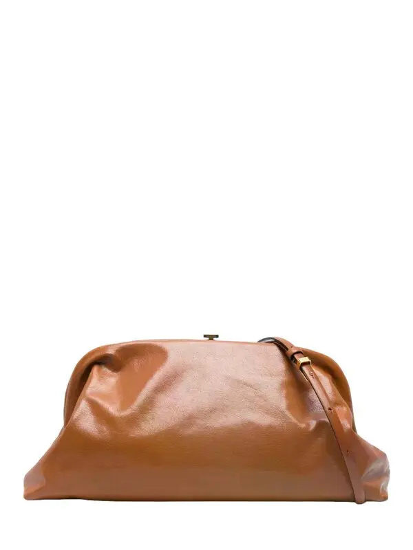 Alberta Ferretti Leather Clutch - Brown