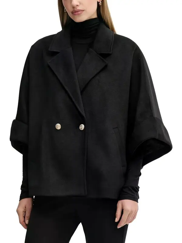 GAUDI Double-breasted Cape - Black