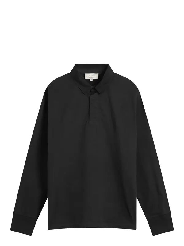 Studio Nicholson Alyk Cotton Rugby Polo - Black