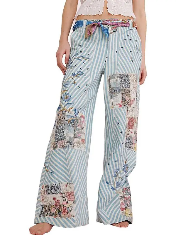Free People Runyon Patched Trousers - West Ridge