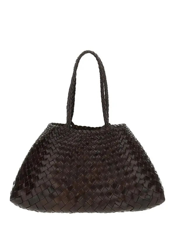 Dragon Diffusion Large Santa Croce Woven Leather Bag - Brown