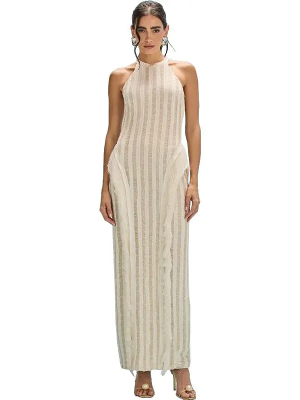 PatBO Celeste Knit Gown - White